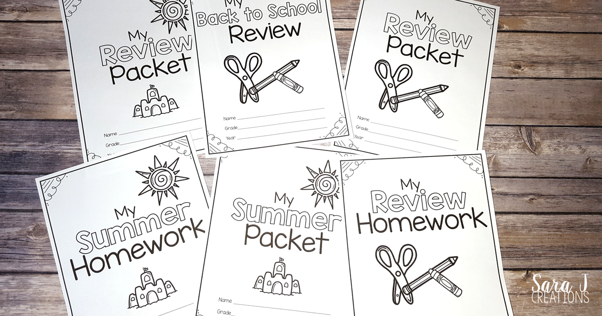 Summer Reviews PreK-4th Grade | Sara J Creations