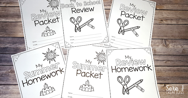 Summer Reviews PreK-4th Grade | Sara J Creations