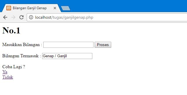 Contoh Program Php Menampilkan Bilangan Ganjil Dan Genap