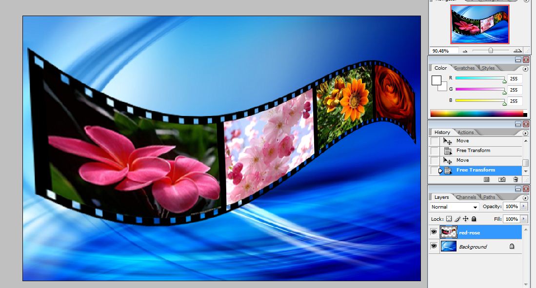 Film Roll Effect Using Photoshop | Create A Movie Roll With Your Photos ...