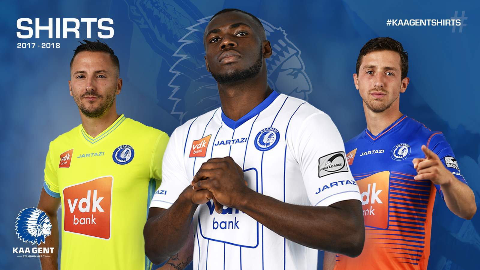 KAA Gent 17-18 Home, Away & Third Kits Revealed - Footy Headlines
