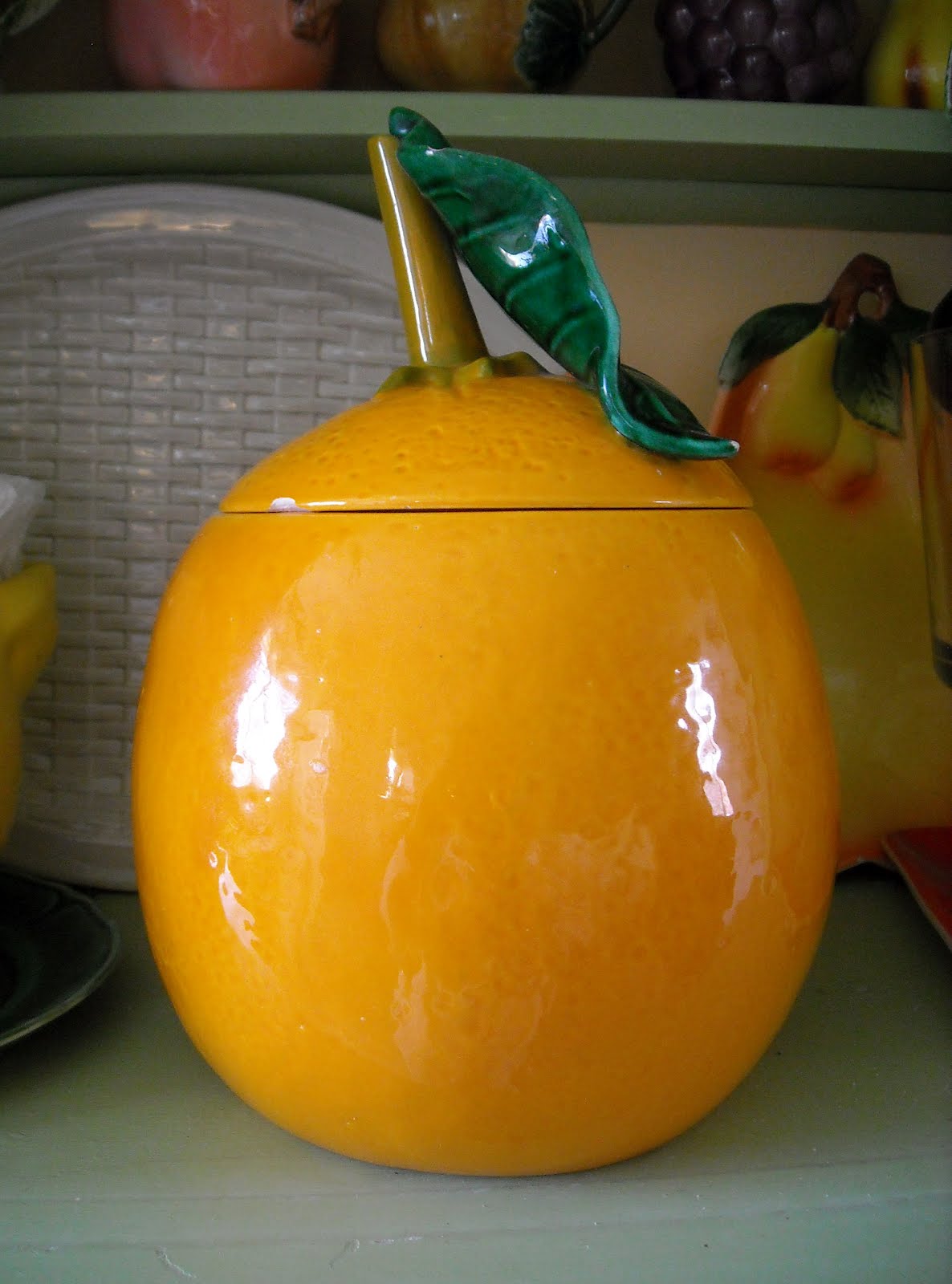 Old Days-Old Ways: Thrift Thursday---Orange Cookie Jar
