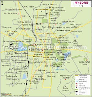 MYSORE: Map of Mysore