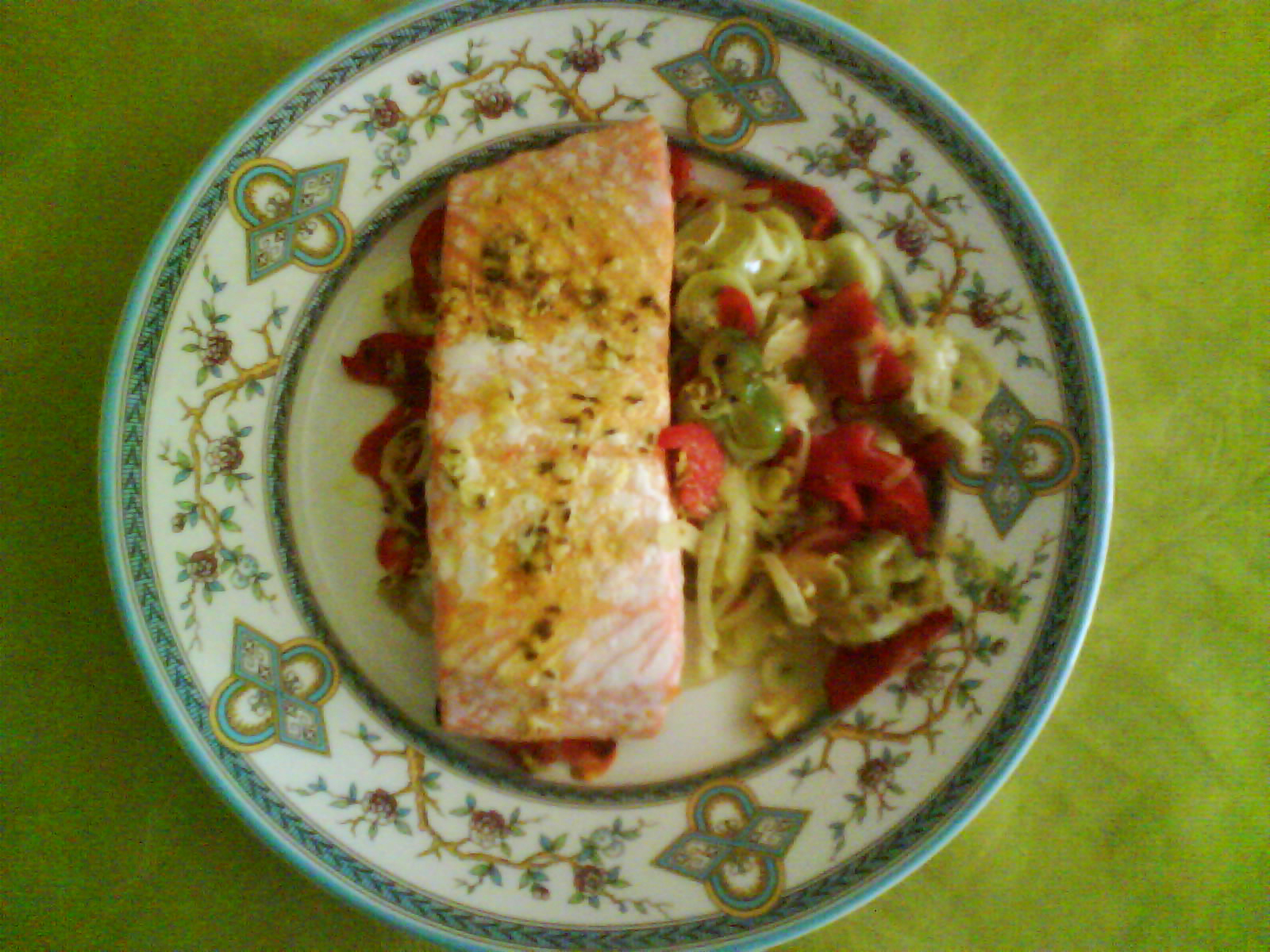 el cuenco feliz: Pescado sazonado al horno