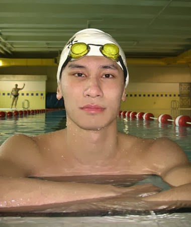 Male Athletes World: Swimming: Tony Yip posing after swimming while ...