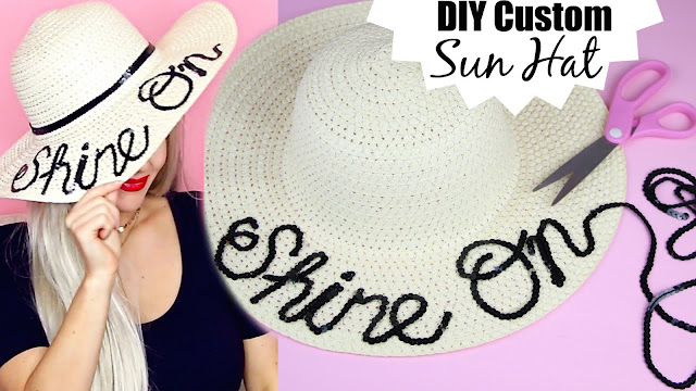 {VIDEO} DIY Easy Personalized Sun Hat Under $5 | Cheap No-Sew ...