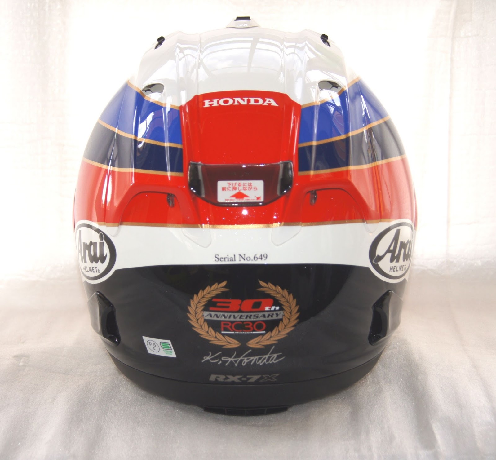 samurai‐bikers: Arai helmet RX-7X Corsair-X RX-7 V Honda HRC VFR750R ...