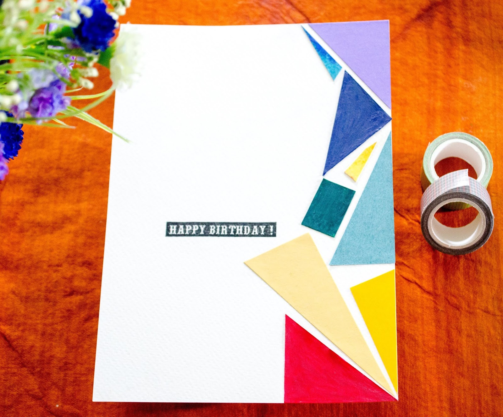 Artconquers: Geometric Shape Birthday Card| Masculine Birthday Card ...