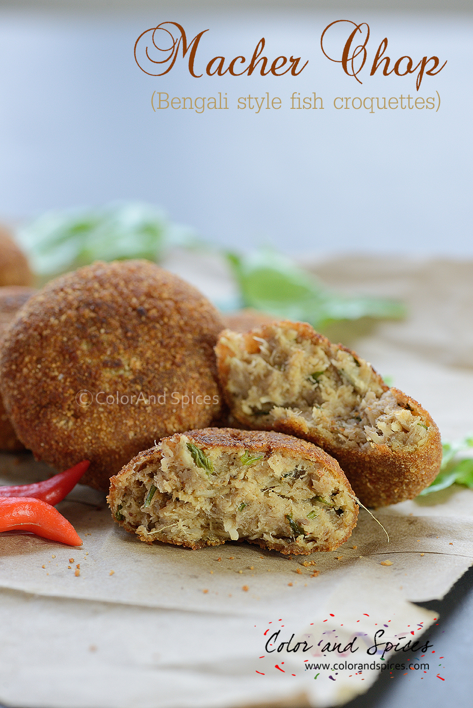 Color and Spices: Macher chop...Fish croquettes
