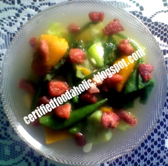 Yummy and Delicious-Oh!: Bulanglang topped with pork