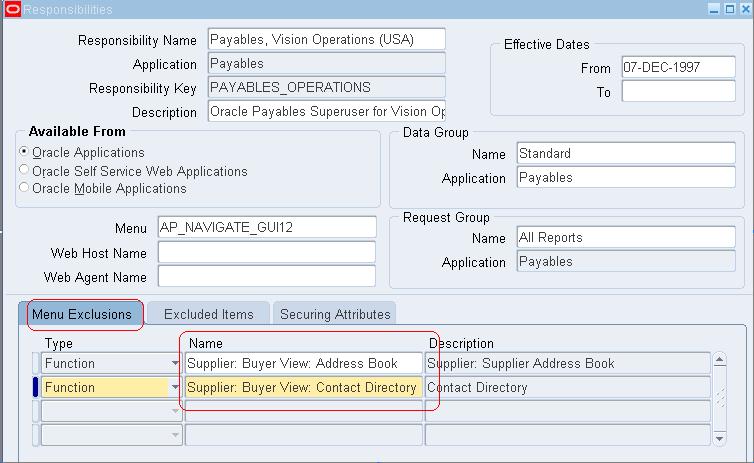 Oracle Apps Finance : How to Restrict Supplier in R12
