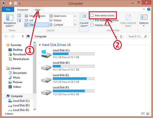 How to enable check-boxes to select multiple files in windows 8 | PC TRICKS
