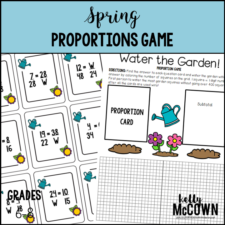 Kelly McCown: Spring Middle School Math Activities & Games BUNDLE