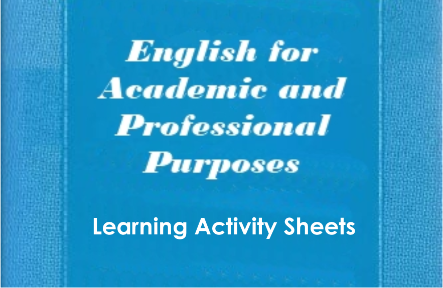 English for Academic and Professional Purposes (EAPP) Learning Activity ...