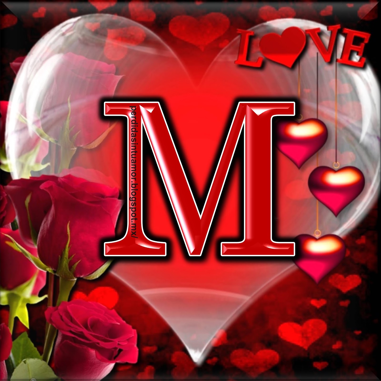 INICIALES Y NOMBRES PARA TI: INICIALES EN UN CORAZON ROJO PARA TI