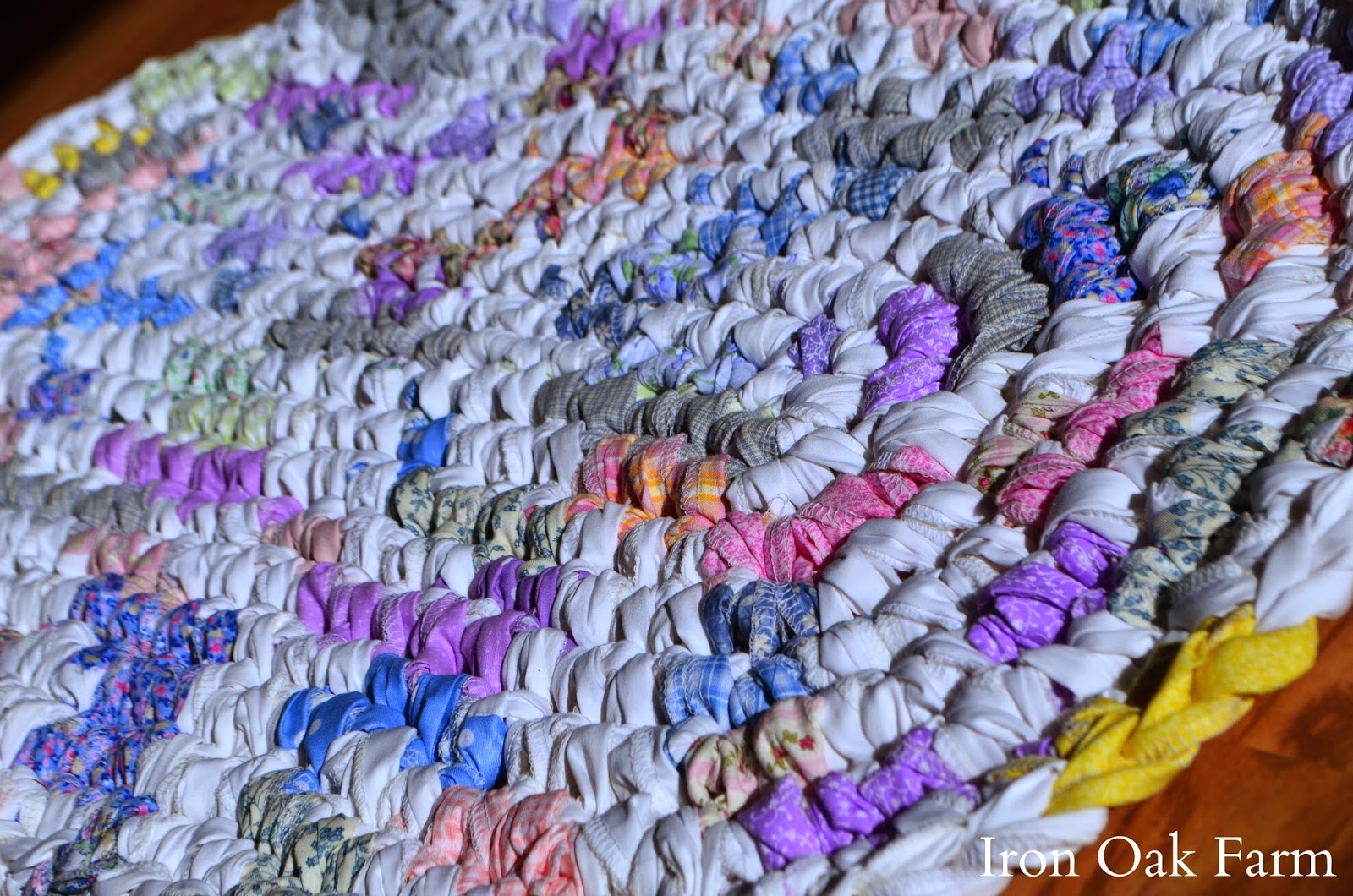 Iron Oak Farm: Crochet Rag Rug: Grit Post