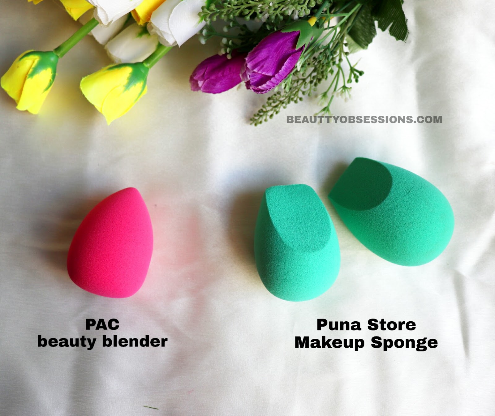 Puna Store Makeup Sponge Review & Comparision with PAC Beauty Blender ...