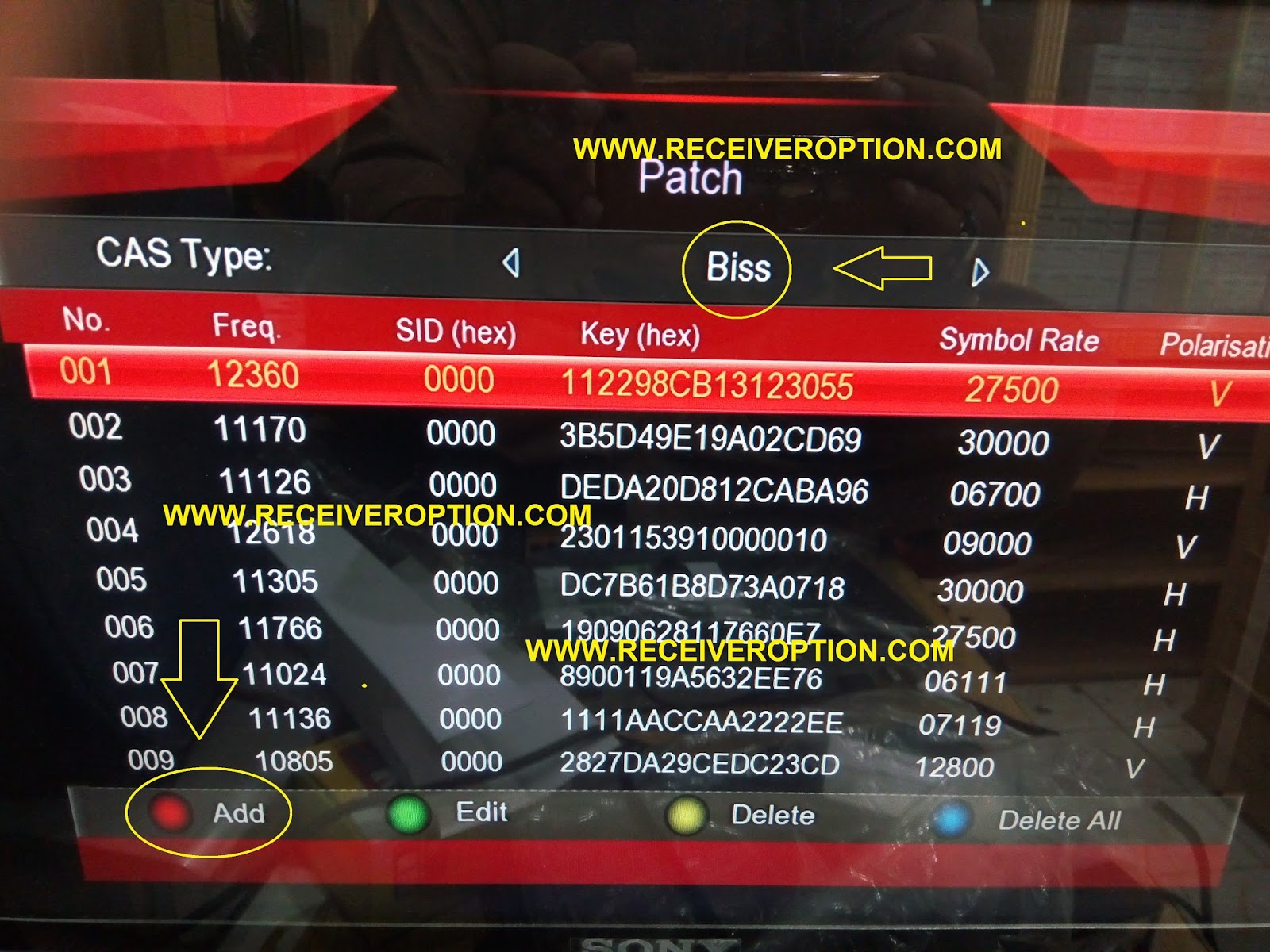 NEOSAT-I 7500 HYPER HD RECEIVER BISS KEY OPTION - How To Enter Biss key ...