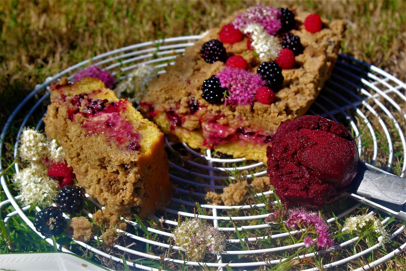 Crumb-cake aux fruits rouges