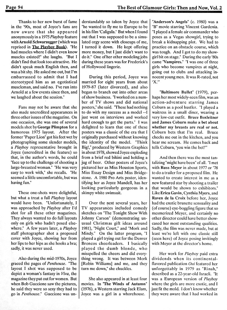 In Praise of Joyce Mandel/Gibson: Joyce Interview