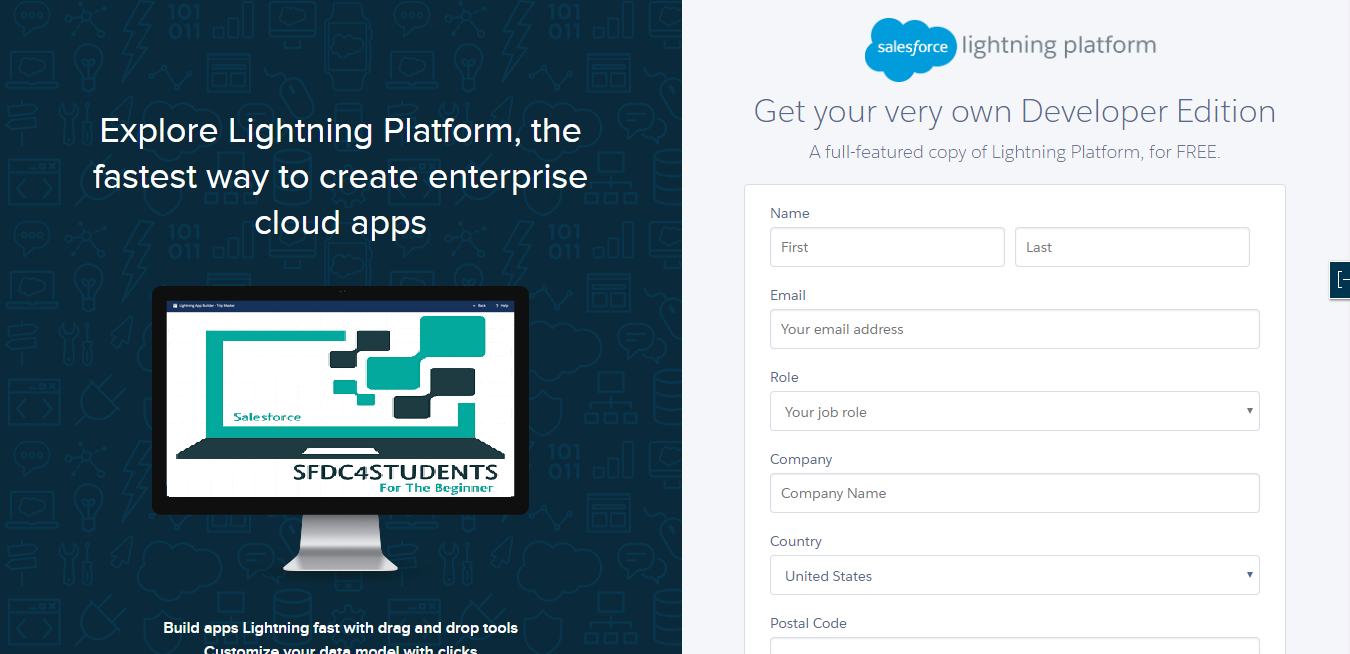 SFDC4Students: How to Create Salesforce Developer Org