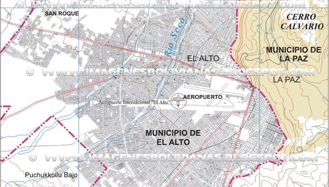 IMAGENES BOLIVIANAS: Plano cartográfico de la ciudad de El Alto Bolivia