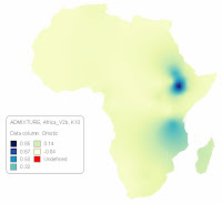 Ethio Helix ኢትዮ:ሒሊክስ: Gradient Maps for African ADMIXTURE components