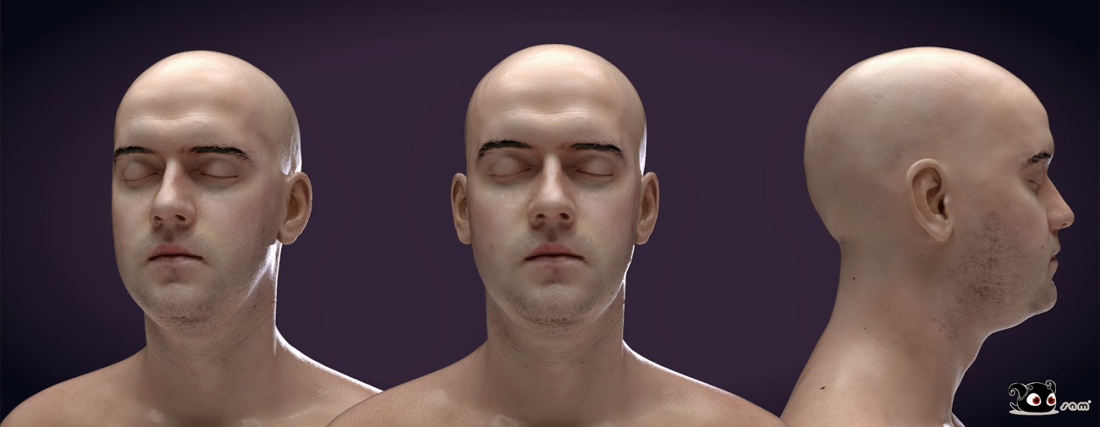 sam's のブログ: 3D Realistic Human Head
