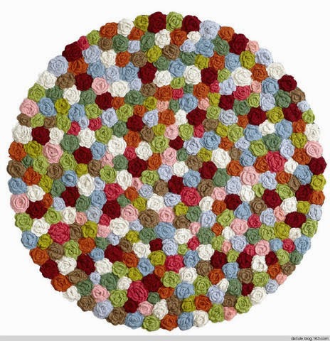 Ergahandmade: Crochet Rose Cushion, Rug, Pouf + Diagrams