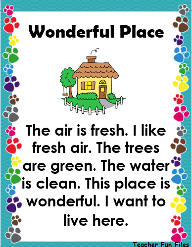 Teacher Fun Files: English Reading Passages with High Frequency Words