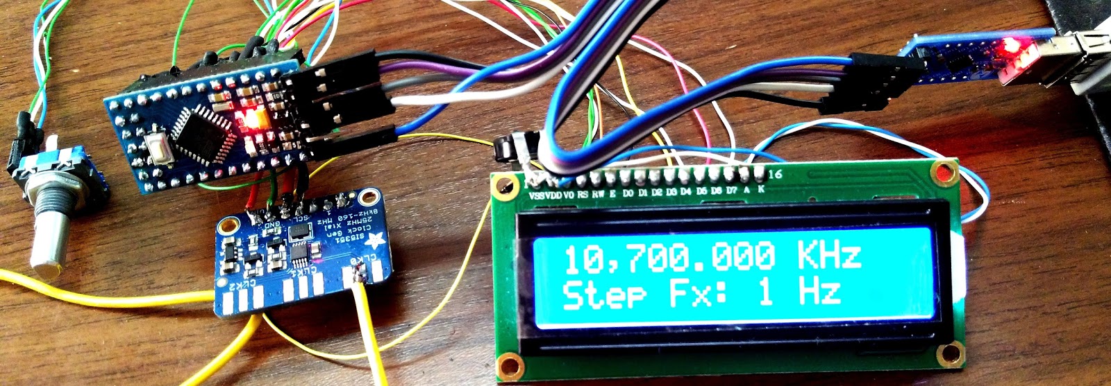 YO2LDK: RF Generator cu Arduino si modul Adafruit SI5351 2.5kHz - 200Mhz