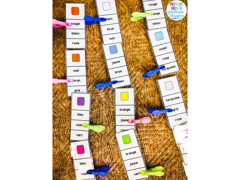 Colour games and centres - Primary French Immersion Resources