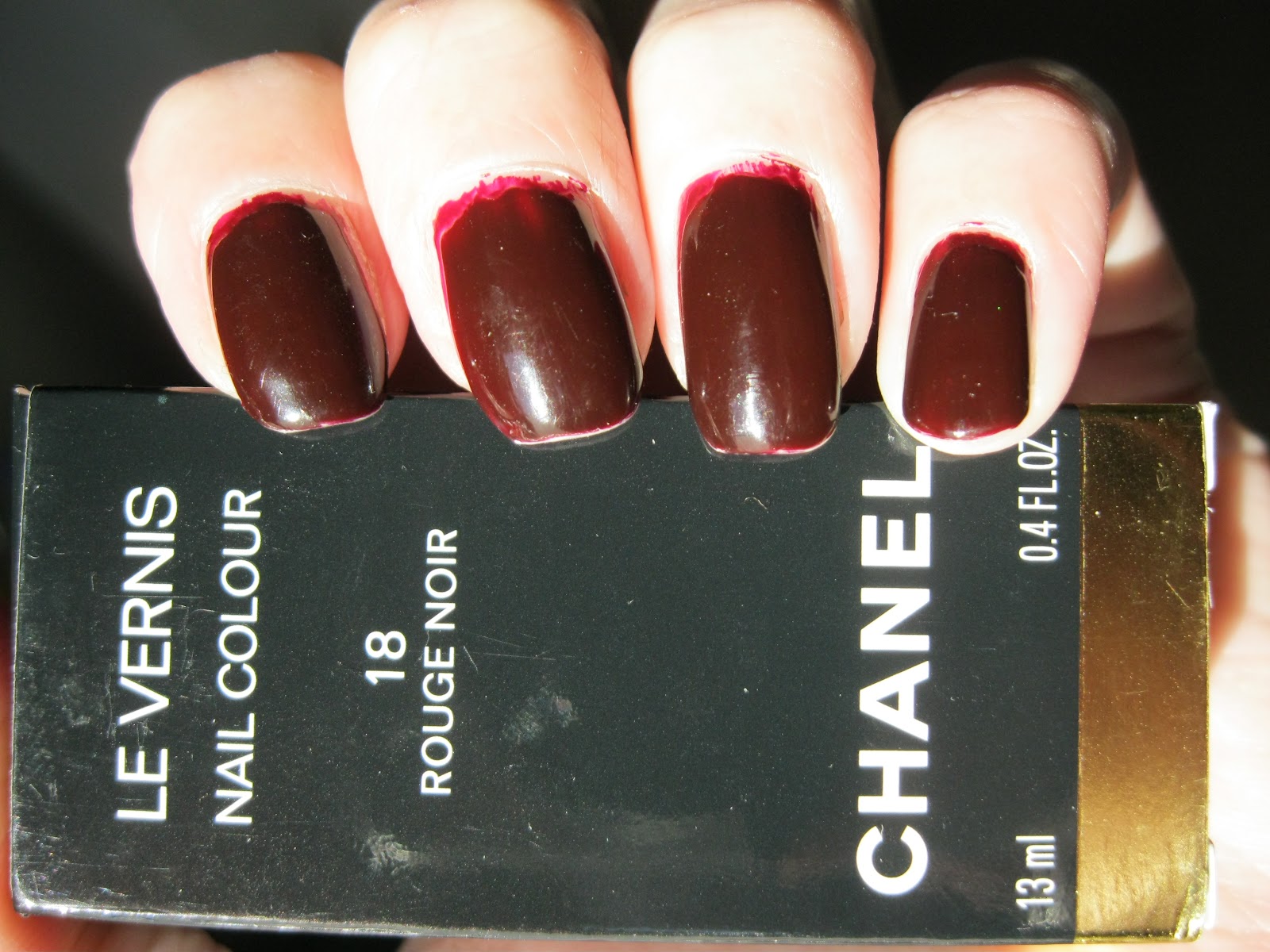 The Lacquer Tracker: Chanel Rouge Noir / OPI Pearl of Wisdom