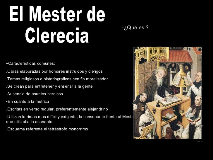 Castellano Literario: 1.5 Mester de Clerecía