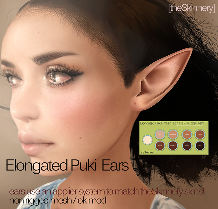 [theSkinnery]: Puki Ears ( + skin applier hud ) - two types now!