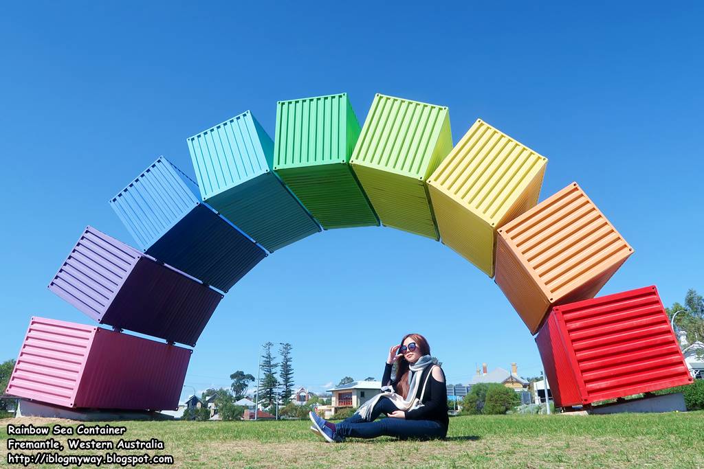 Rainbow Sea Container @ Fremantle, Western Australia - I Blog My Way