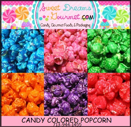 Sweet Dreams Gourmet Candy & Gourmet Foods: CANDY COATED COLORFUL POPCORN