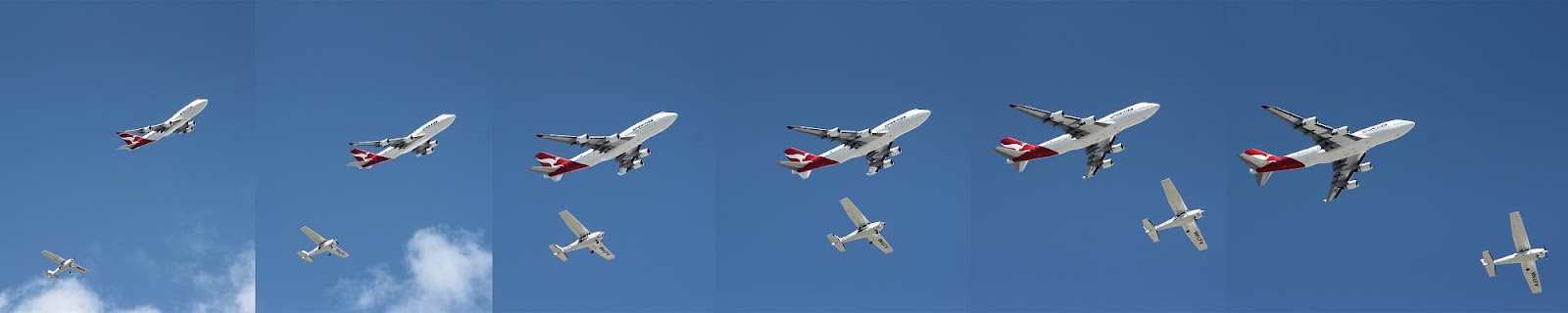 Plane Spotting and Photography: B747 and Cessna Sequence