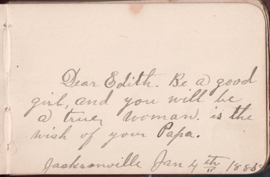 Heirlooms Reunited: 1880s/1890 Autograph Album of Mary Edith Shuff of ...