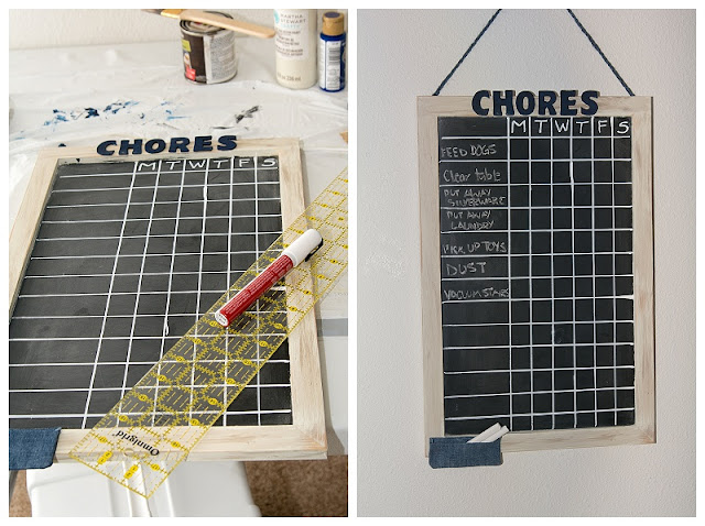 Heirloom Purls: Easy DIY Chalkboard Chore Chart