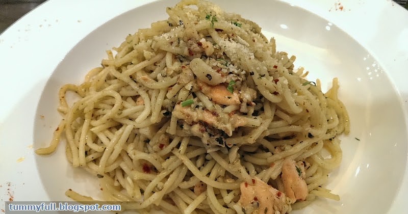 Eat Till Tummy Full: Salmon aglio spaghetti at Oregi Restaurant @ SS15 ...