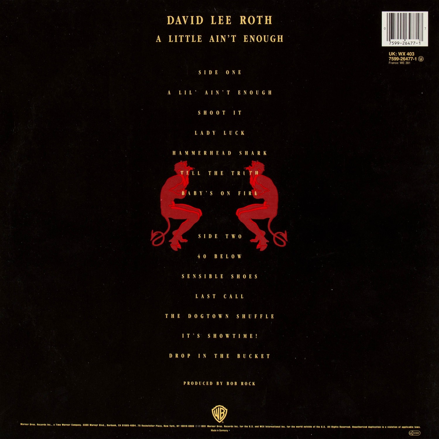 1991 A Little Ain't Enough - David Lee Roth - Rockronología