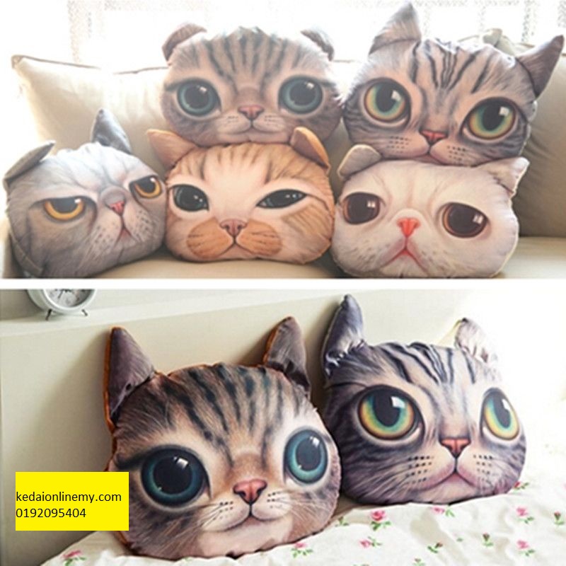 Bantal Bentuk Kucing Comel Pelbagai Malaysia - kedai online