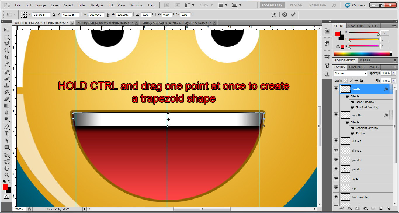 V3N0M's - 2D and 3D art: Photoshop Smiley Tutorial