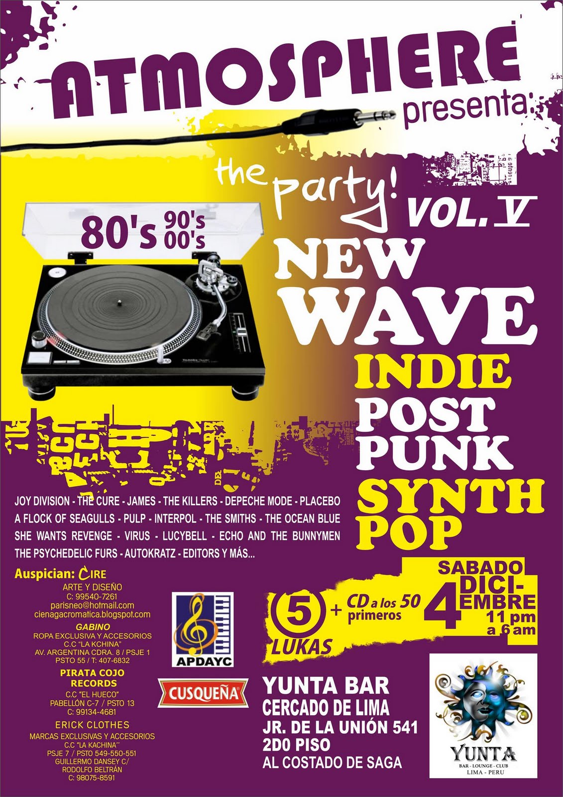 ERIC VILLALOBOS / PORTAFOLIO GRÁFICO: Afiche para fiesta Atmosphere Nº ...