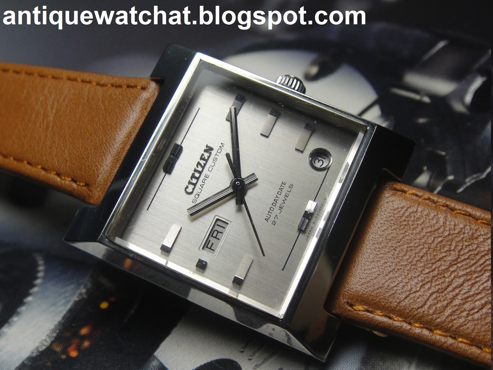 Antique Watch Bar: CITIZEN SQUARE CUSTOM AUTO DAYDATE 27 JEWELS CTZ92 ...