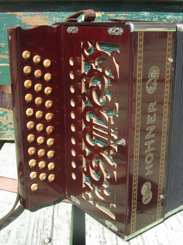 c.1930 Hohner 3-Row Diatonic Button Accordion