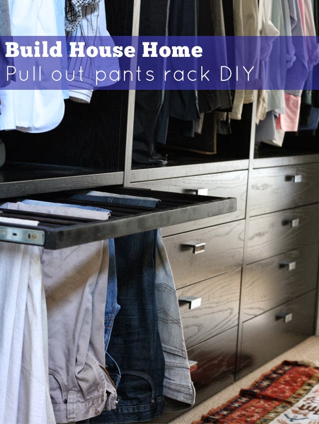 DIY Pull out pants rack