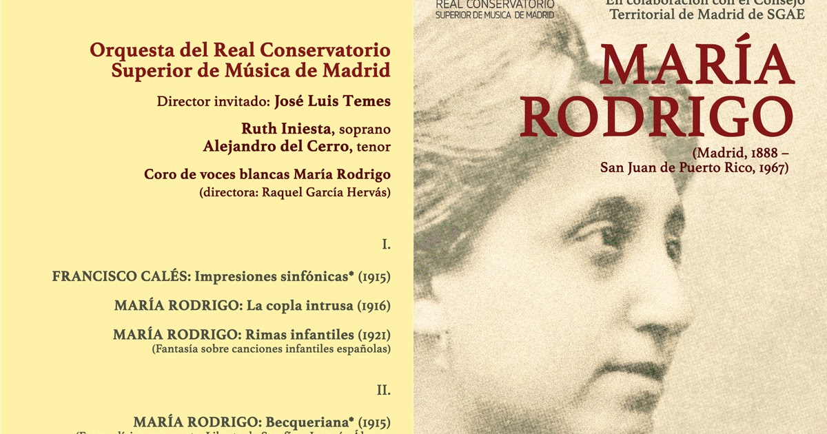 El RCSMM recupera a la compositora María Rodrigo muerta en el exilio ...