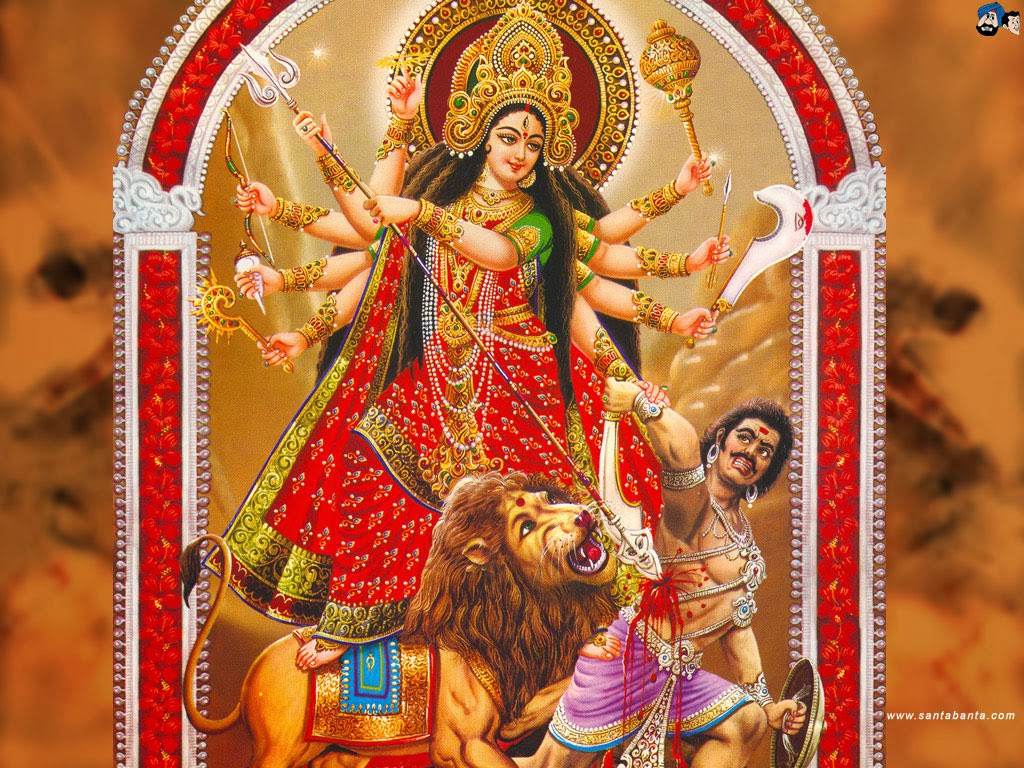 ALL-IN-ONE WALLPAPERS: Goddess Durga Killing Mahishasura